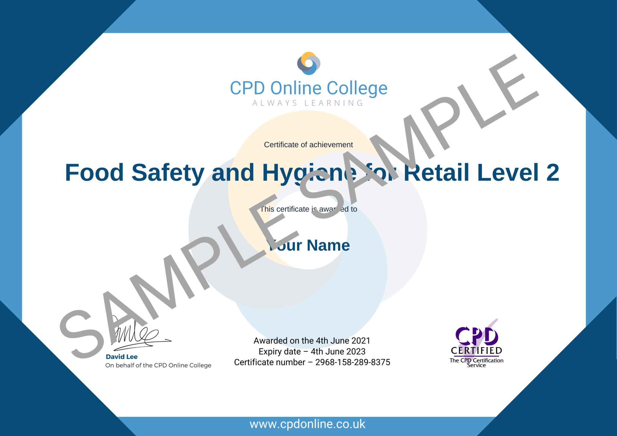 Level 2 Food Hygiene Certificate For Retail | Online Course
