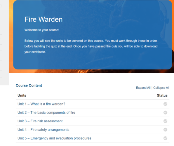 Fire Warden Awareness Course | CPD Online Training & Certificate