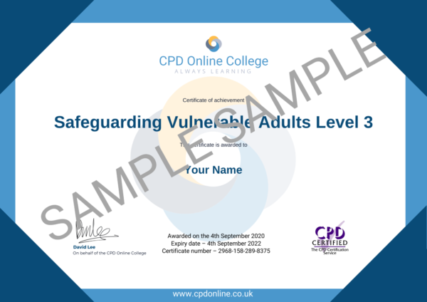 Level 3 Safeguarding Vulnerable Adults Course | CPD Online