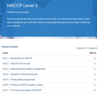 HACCP Level 3 Course | CPD & ROSPA Approved Online Training