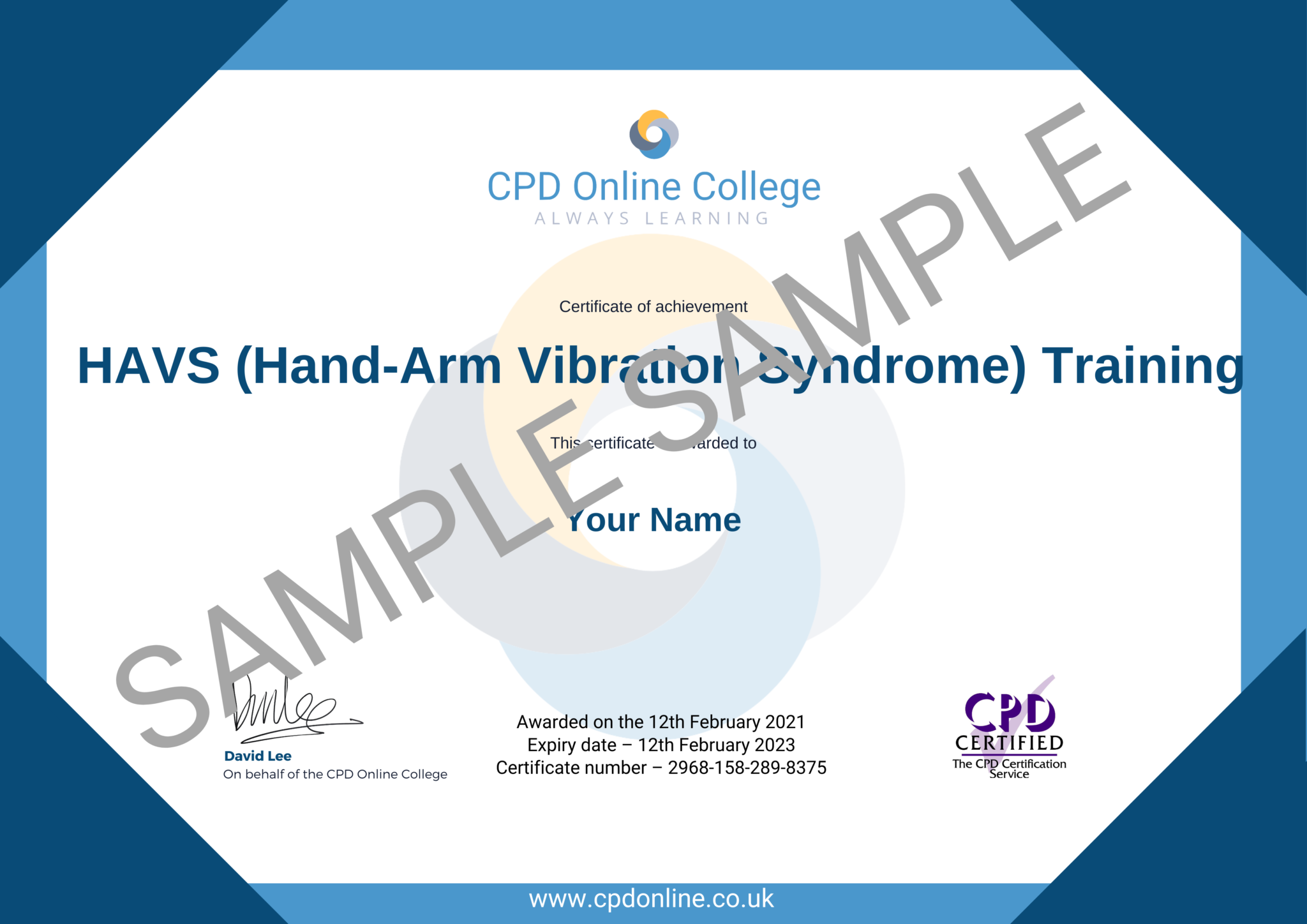 HAVS Training | CPD Approved Online Training Course