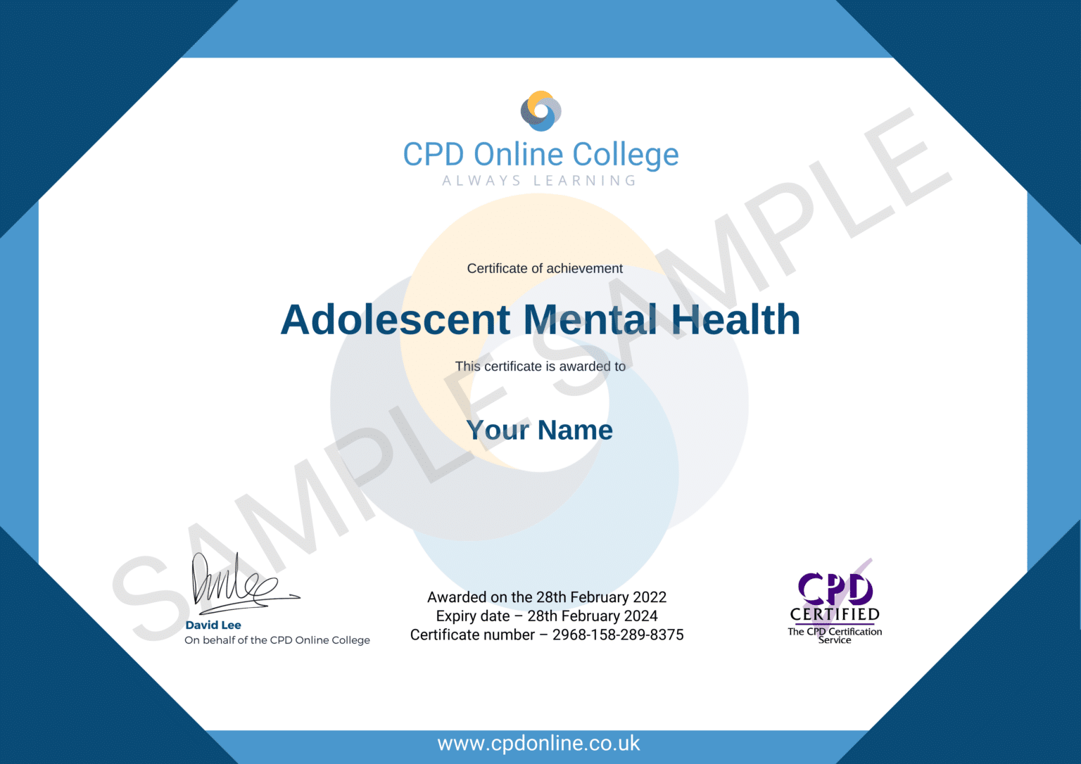 Adolescent Mental Health Awareness Course | CPD Online Training