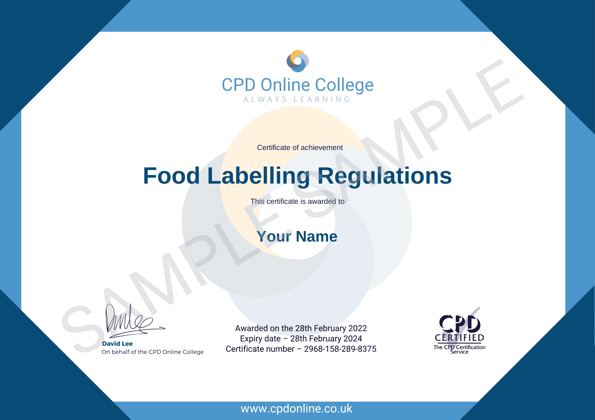 Food Labelling Regulations Training | ROSPA Online Course