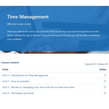 Time Management Course | CPD Approved Online Training
