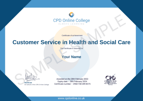 Customer Service in Health and Social Care Course | CPD Online