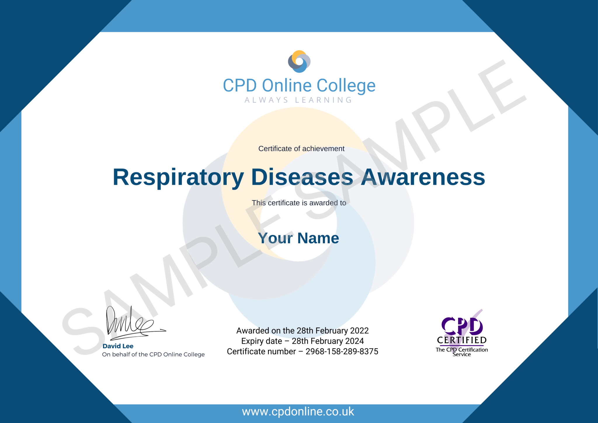 Respiratory Diseases Awareness Course | CPD Online Training