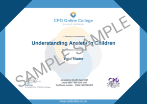 Anxiety in Children Course | CPD Online Training & Certificate