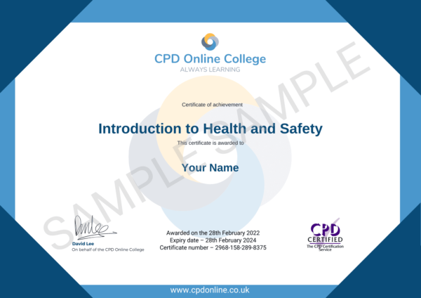 Introduction to Health & Safety (Level 1) Course | CPD Training